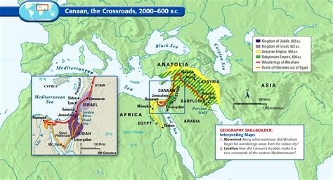 Map Of Canaan The Crossroads 2000 600 B C
