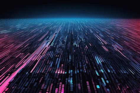 Premium Photo Abstract Pink And Blue Binary Data Background