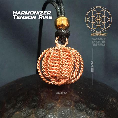 Harmonizer Tensor Ring Pendant With Quartz Crystals 144177188mhz Etsy