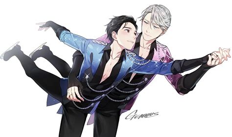 Katsuki Yuuri And Viktor Nikiforov Yuri On Ice Drawn By Gearous