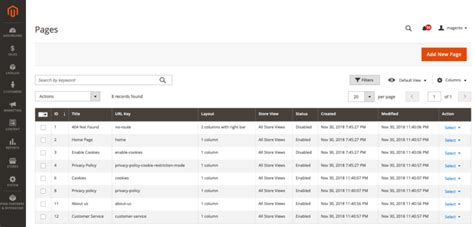 Central Admin Panel Magento Open Source