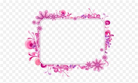Girly Border Png Photos Flower Pink Frame Pnggirly Png Free