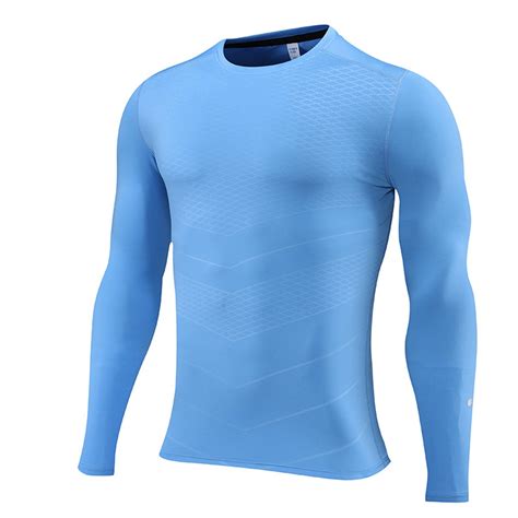 Playeras Básicas Algodon Hombre Camiseta De Manga Larga Ajustada