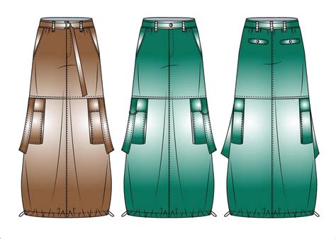 Skirt Technical Drawing Vector Art Icons And Graphics For Free Download
