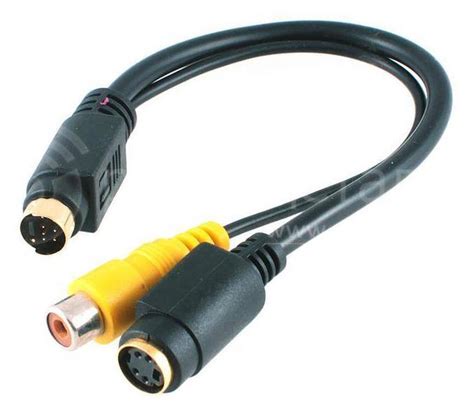 Кабель DIN mini 7 pin (S-видео) штекер - DIN mini 4 pin (S-VHS) гнездо ...