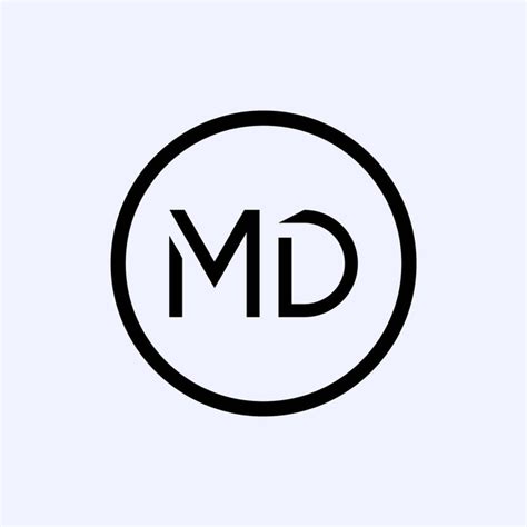 Md Logo Design Free Stock Vectors