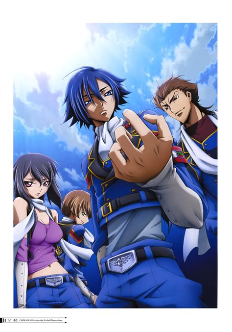 Hyuuga Akito Kousaka Ayano Naruse Yukiya Sayama Ryou Code Geass Code Geass Boukoku No