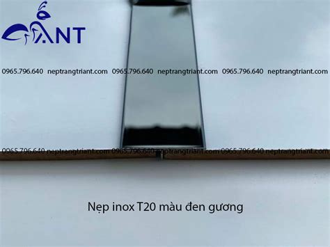 Nẹp Inox T20 Màu đen Gương Nẹp Trang Trí Ant
