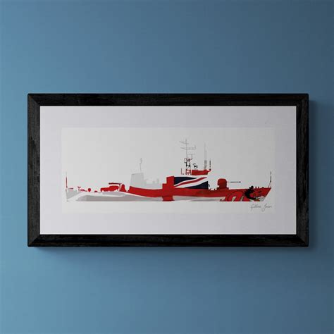 Peacock Class Corvette Hong Kong Squadron Print Gillian Jones Designs