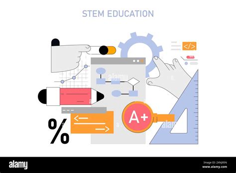 Stem Education Concept An Array Of Academic Elements Representing