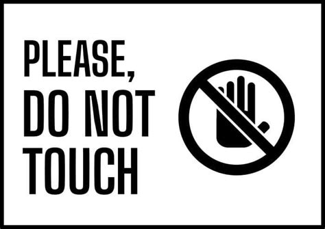 Printable Do Not Touch Sign Printablelib