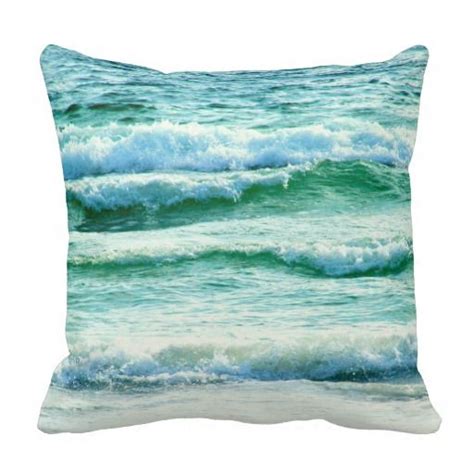 Ocean Pillows Teal Ocean Pillow Decor Beach Theme Cool Waters Pillow