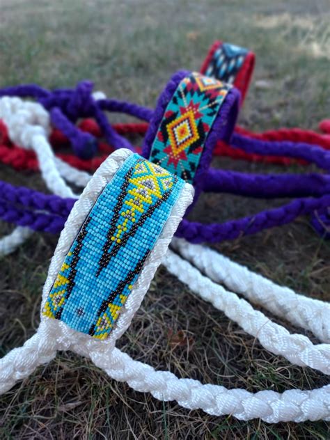 Beaded Mule Tape Halters Etsy