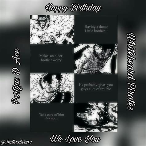 Happy Birthday Portgas D Ace😊😊 Had To Make An Edit Ace And Luffy