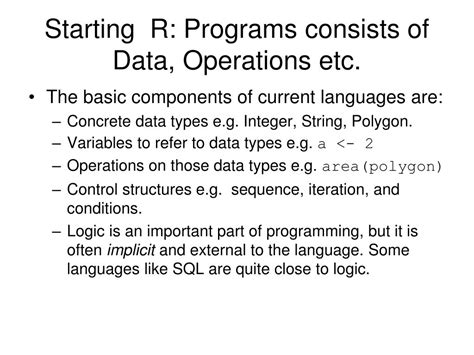 Ppt Lecture 7 Introduction To R Pat Browne Powerpoint Presentation Id2970207