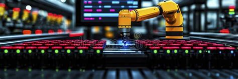 Innovative Robotic System In Modern Production Line Stock Illustration Illustration Of