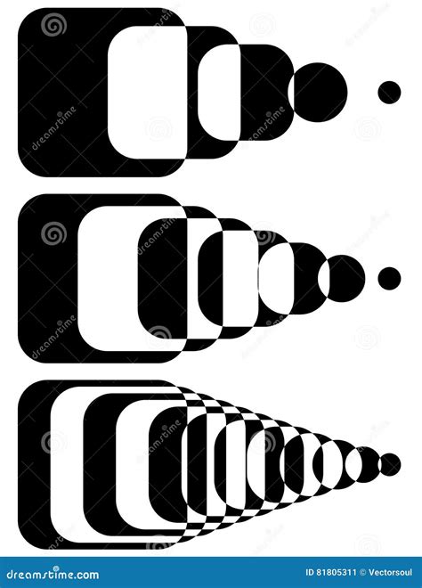 Monochromatic Geometric Structure Vector Illustration Cartoondealer