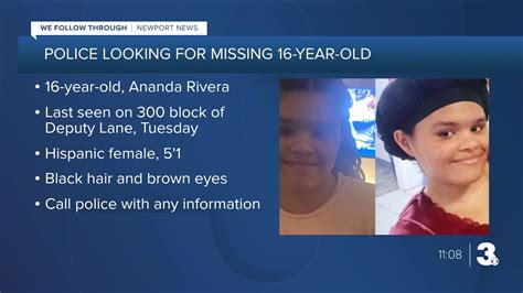 Missing 16 Year Old Found Safe Newport News Police Department