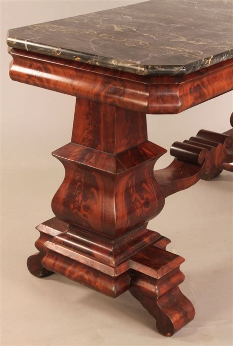 Lot 301 Late Classical Table W Figured Marble Top Case Auctions