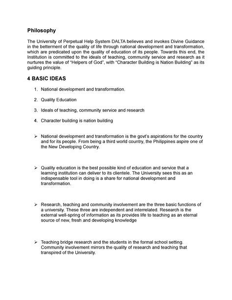 Uphsd Philosophy The University Of Perpetual Help System Dalta