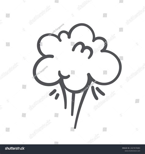 연기 퍼프 구름과 선 아이콘 배기 스톡 벡터로열티 프리 2427679483 Shutterstock