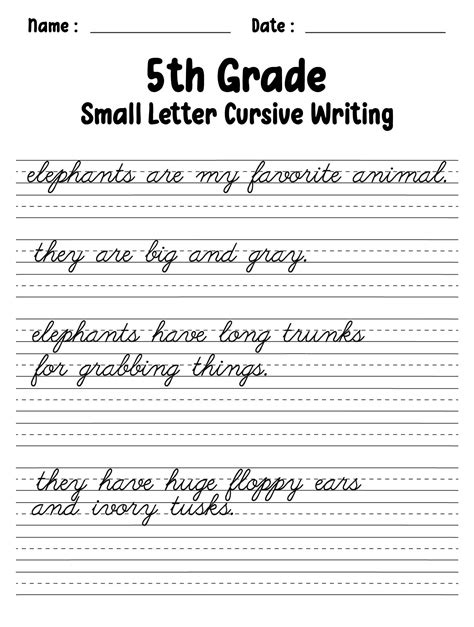 Cursive Lower Case Letters 20 Free Pdf Printables Printablee Cursive Writing Practice