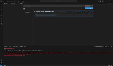 Powershell Extension Fails To Start When The Log Level Is Set To None · Issue 4735 · Powershell