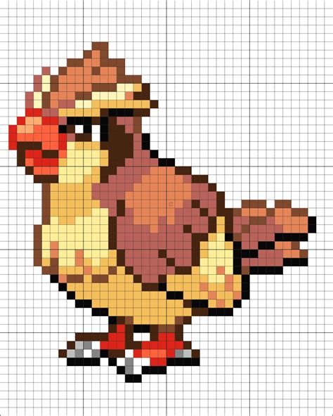 Pixel Art Pidgey Cross Stitch Pattern Diglett Pixel Art Bidoof Pixel