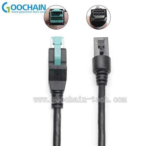 Custom 12v To 2x4pin Poweredusb Connector Cable For Ncr Printer 12v Powered Usb To 2x4pin