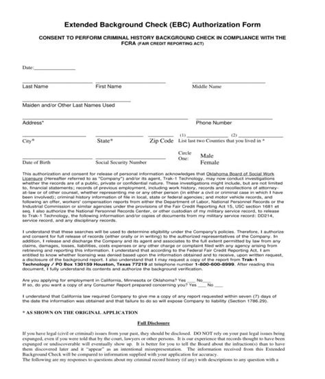 Free 10 Background Check Authorization Forms In Pdf Ms Word