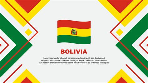 Bolivia Flag Abstract Background Design Template Bolivia Independence