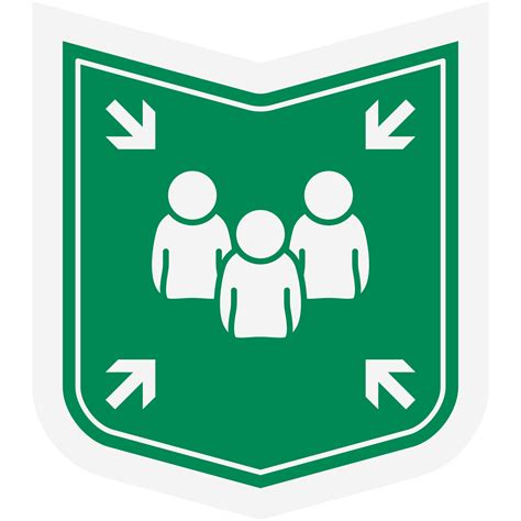 Sticker Assembly Point Emergency Life Evacuation Disaster Threat