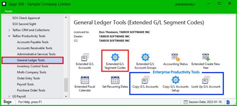Sage 300 Extended Gl Segment Codes