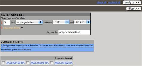 Data Mining Interface The Filter Gene Set Data Mining Interface