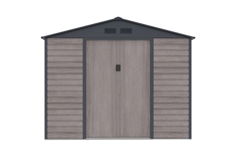 Metalowa Wiata Ogrodowa Z Ocynkowanej Stali Imitującej Szare Drewno 7 17 M² Adelmo