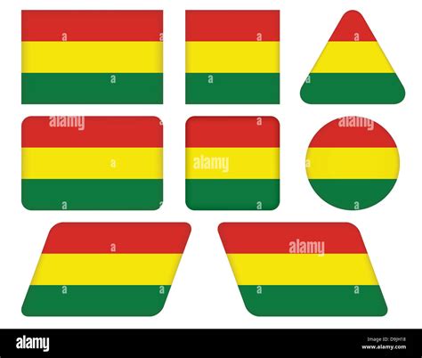 Bolivia Rectangle Flag Icon Cut Out Stock Images And Pictures Alamy