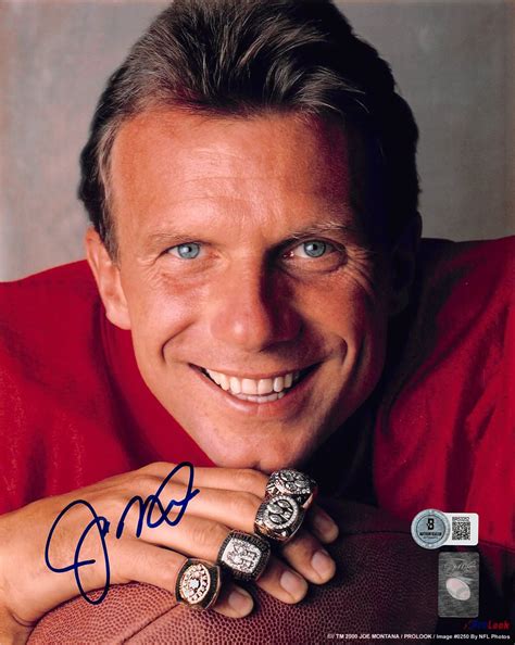 49ers Joe Montana Authentic Signed 8x10 Vertical Rings Photo