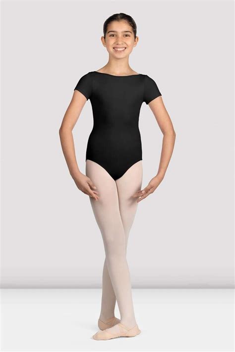 Girls Mirella Glow Girl Boat Necked Capped Sleeved Leotard Bath Dancewear