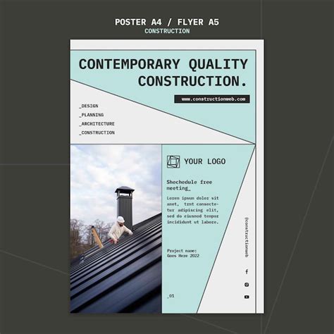Construction Project Poster Template Free Psd