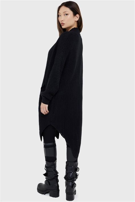 Suéter De Mujer Cárdigan Killstar X Kihilist Onyx Cloud Black
