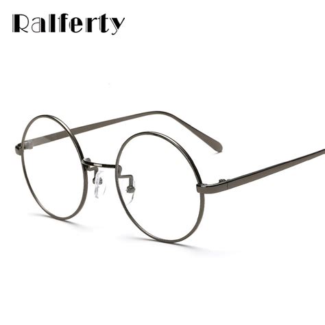 Ralferty Oversized Korean Round Glasses Frame Clear Lens Women Men