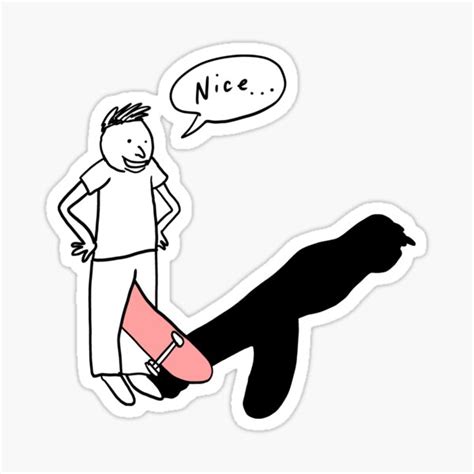 Big Penis Shadow Funny Skateboarding T Sticker For Sale By Mesyo