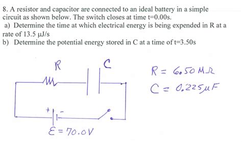 Solved A Resistor And Capacitor Are Connected To An Ideal Chegg
