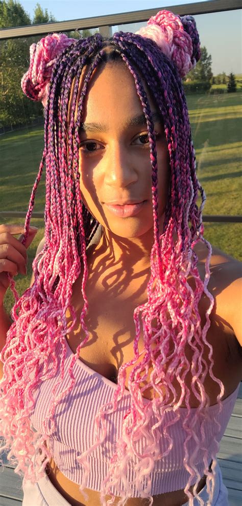 Pink Ombre Box Braids