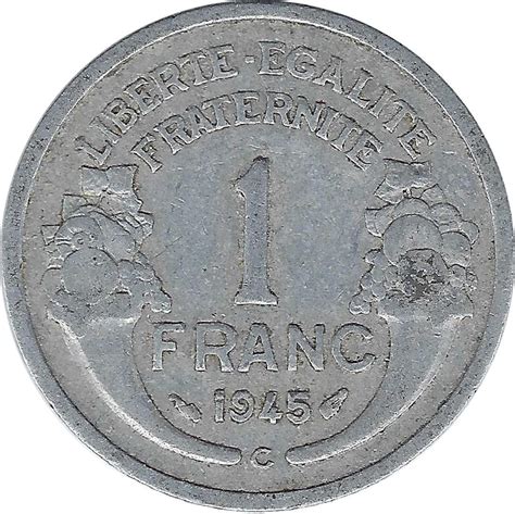 France 1 Franc Morlon 1945 C Tb Gonçalves Lobo Numismatique