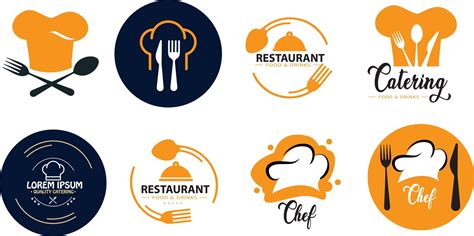 Cooking Class Vintage Modern Elements Kitchen Emblems Symbols Icons