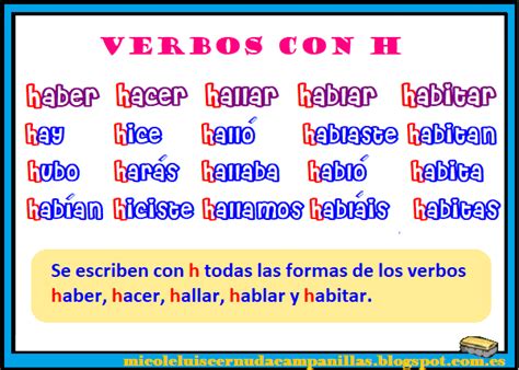 El Blog De Bego Primaria OrtografÍa Palabras Con H