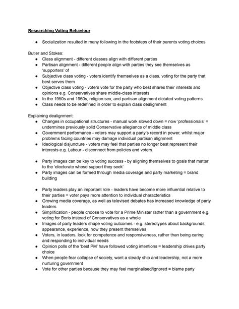 Week 3 Researching Voting Behaviour Researching Voting Behaviour