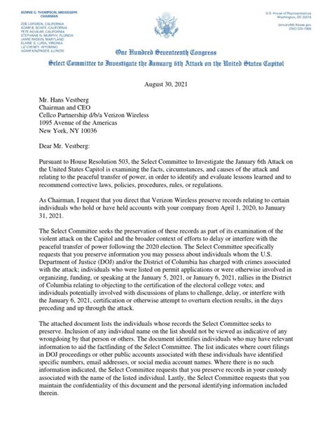 Verizon Preservation Request Letter Pdf Computer Network Cellular Network