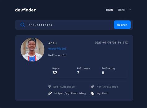 Github Dev Finder Is A Open Source Application That Enables You To Find